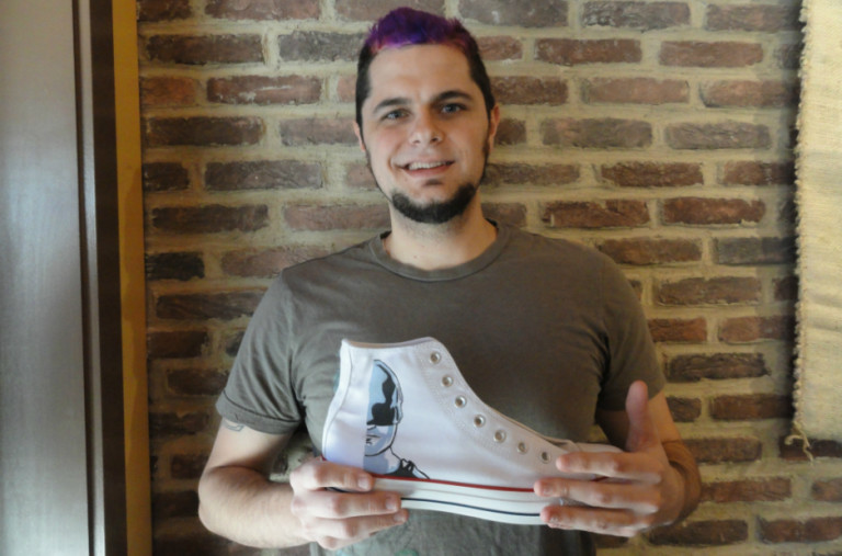 Oaklyn Artist Puts a Spring in Steps with Custom Sneaker Biz - NJ PEN