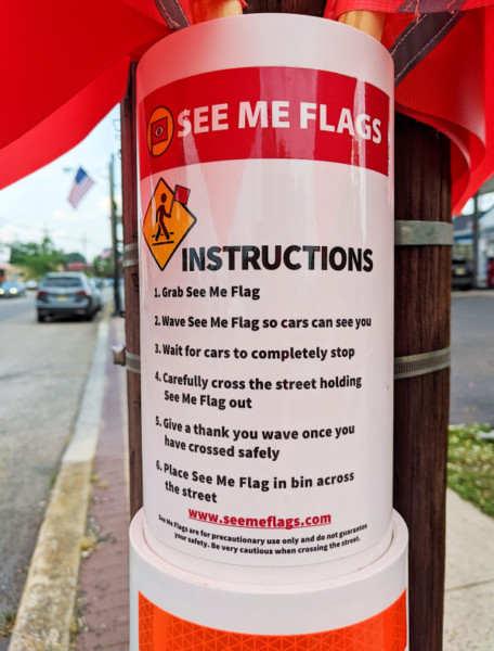 ‘See Me Flags’ Highlight Pedestrian Safety Concerns Along Haddon Avenue